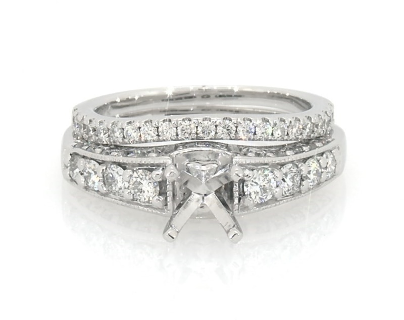 Previously Owned Diamond Bridal Setting 1 ct tw 14K White Gold | Jared