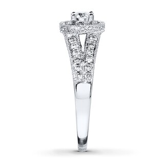 Previously Owned Engagement Ring 5/8 ct tw Round-cut Diamonds 14K White ...