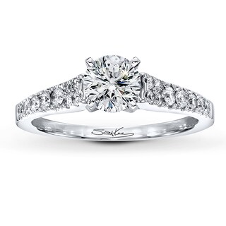 Previously Owned Scott Kay Ring Setting 1/10 ct tw Diamonds 14K White ...