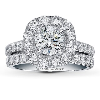 Previously Owned Neil Lane Bridal Setting 2 ct tw Diamonds 14K White ...