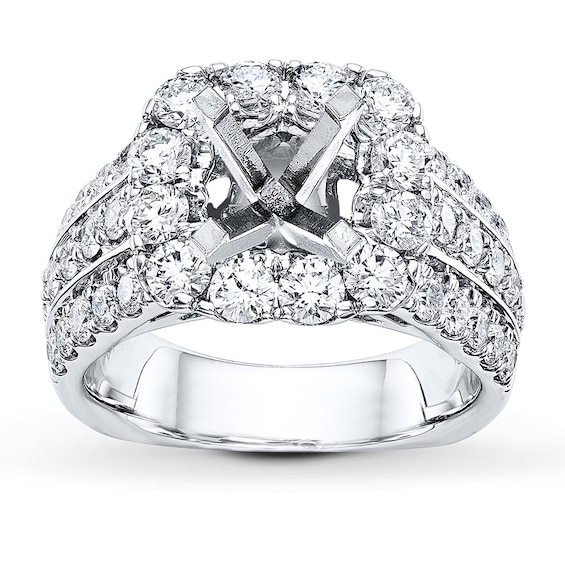 Previously Owned Diamond Ring Setting 2 ct tw Round 18K White Gold | Jared