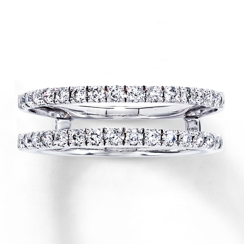 Previously Owned Diamond Enhancer Ring 1/2 ct tw Round-cut 14K White ...