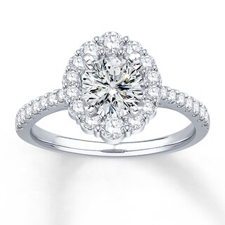 Previously Owned Diamond Ring Setting 5/8 ct tw Round 14K White Gold ...