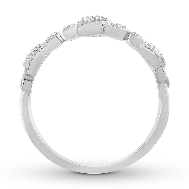 Previously Owned Diamond Stackable Ring 1/4 carat tw Round 10K White ...