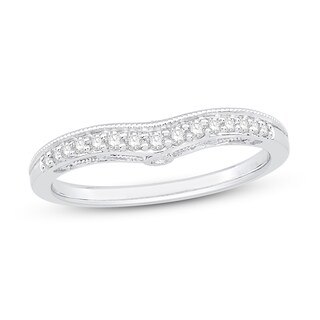 Previously Owned Diamond Contour Ring 1/6 ct tw Round 14K White Gold ...