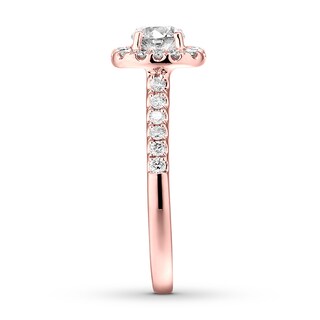Previously Owned Diamond Engagement Ring 3/4 ct tw Round 14K Rose Gold ...