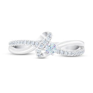 Previously Owned THE LEO First Light Diamond Ring 1/4 ct tw 14K White ...