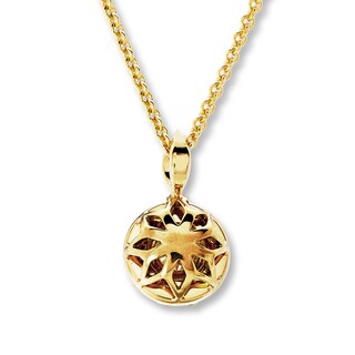 Previously Owned Certified Diamond Necklace 1/2 ct tw Round 18K Yellow ...