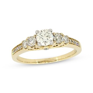 Previously Owned Diamond Engagement Ring 1 ct tw Round 14K Yellow Gold ...
