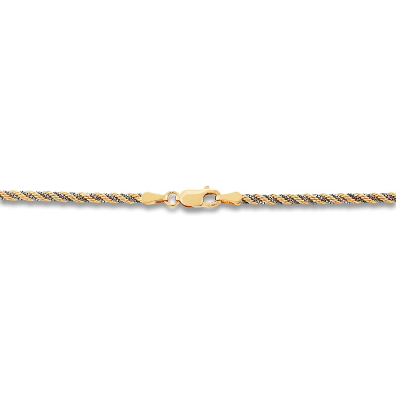 Hollow Rope Chain Necklace 10K Yellow Gold 24" 2.43mm | Jared