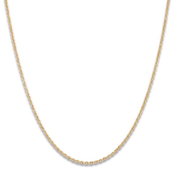 Solid Glitter Rope Necklace 14K Yellow Gold 20" 1.8mm | Jared