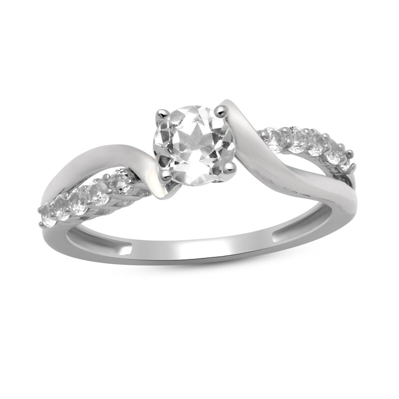 Natural White Sapphire Engagement Rings