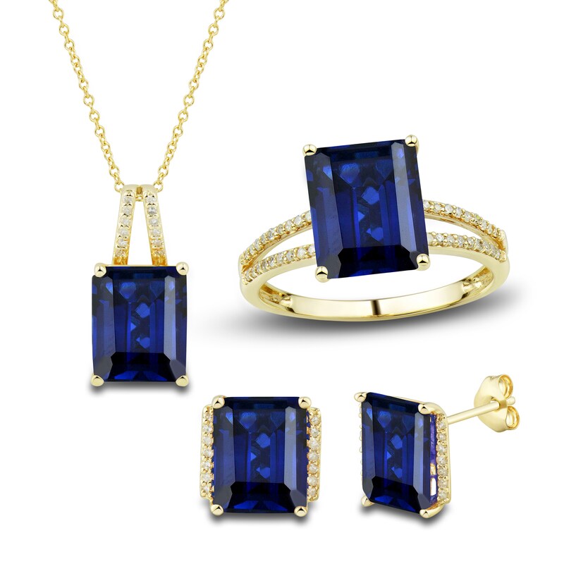 Blue Sapphire Jewelry Set