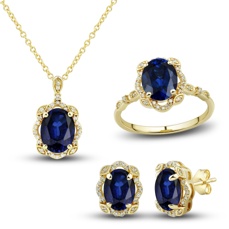Blue Sapphire Jewelry Set
