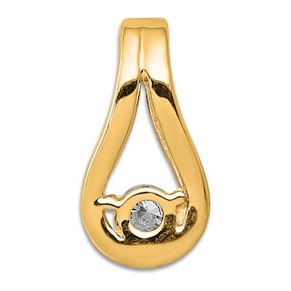Diamond Slide Charm 1/10 ct tw Round 14K Yellow Gold | Jared