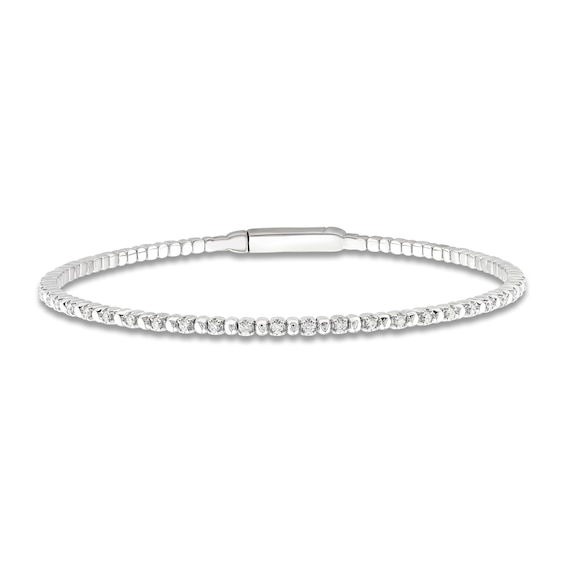 Diamond Flexi Bangle 1/2 ct tw 10K White Gold | Jared