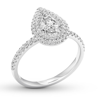Diamond Engagement Ring 5/8 ct tw Pear-shaped 14K White Gold | Jared