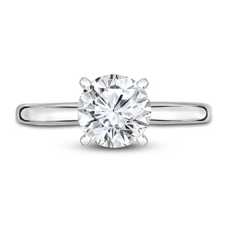 Diamond Solitaire Engagement Ring 7/8 ct tw Round 14K White Gold (I2/I ...