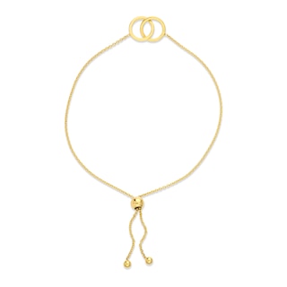 Interlocking Circle Bolo Bracelet 14K Yellow Gold | Jared