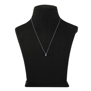 Diamond Letter Z Necklace 1/20 ct tw Round 14K White Gold 18" | Jared