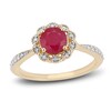 Natural Ruby Engagement Ring 1/8 ct tw Diamonds 14K Yellow Gold | Jared