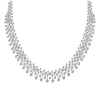 Diamond Collar Necklace 5 ct tw Round 14K White Gold 17" | Jared