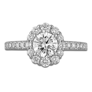 Diamond Halo Engagement Ring 1-1/4 ct tw 14K White Gold | Jared
