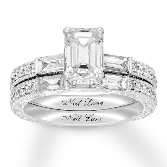 Neil Lane Bridal Set 2-1/2 ct tw Emerald-cut 14K White Gold | Jared