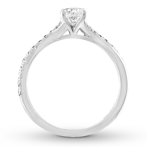 Diamond Engagement Ring 5/8 ct tw Round-cut 14K White Gold ...
