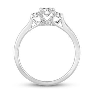 Diamond 3-Stone Ring 5/8 ct tw Round 14K White Gold | Jared