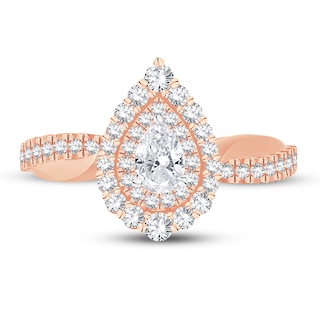 Diamond Ring 3/4 ct tw Pear-shaped 14K Rose Gold | Jared