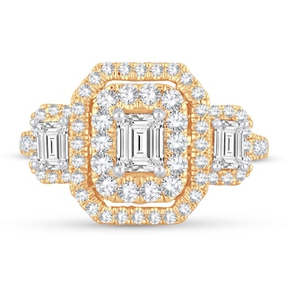 Diamond Ring 1-1/2 ct tw Emerald-cut 14K Yellow Gold | Jared