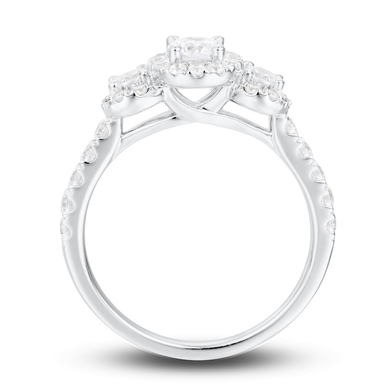 Diamond 3-Stone Engagement Ring 1-1/2 ct tw Round 14K White Gold | Jared